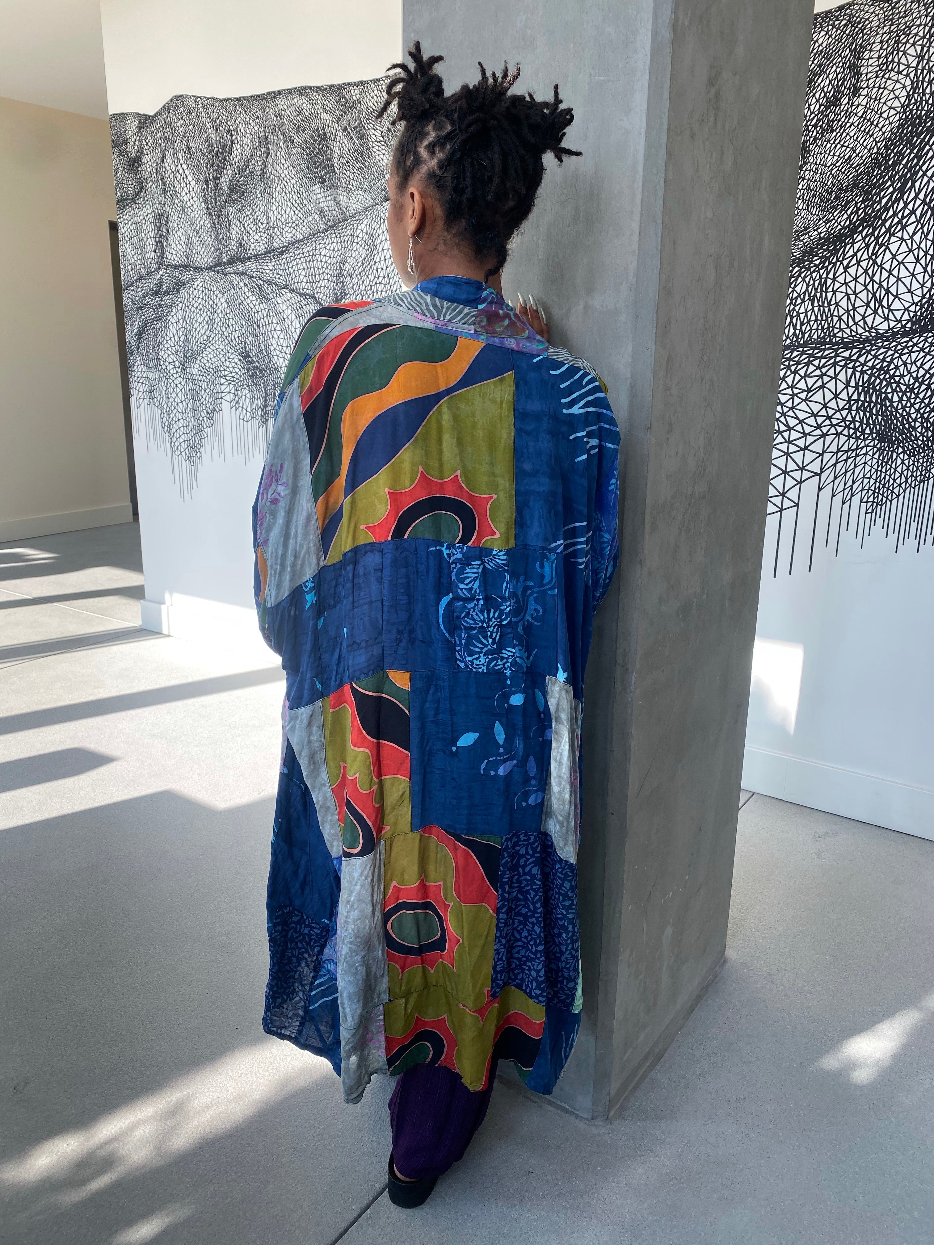 Blue Mixed Print Throw Jacket – Shop Hippie Chik